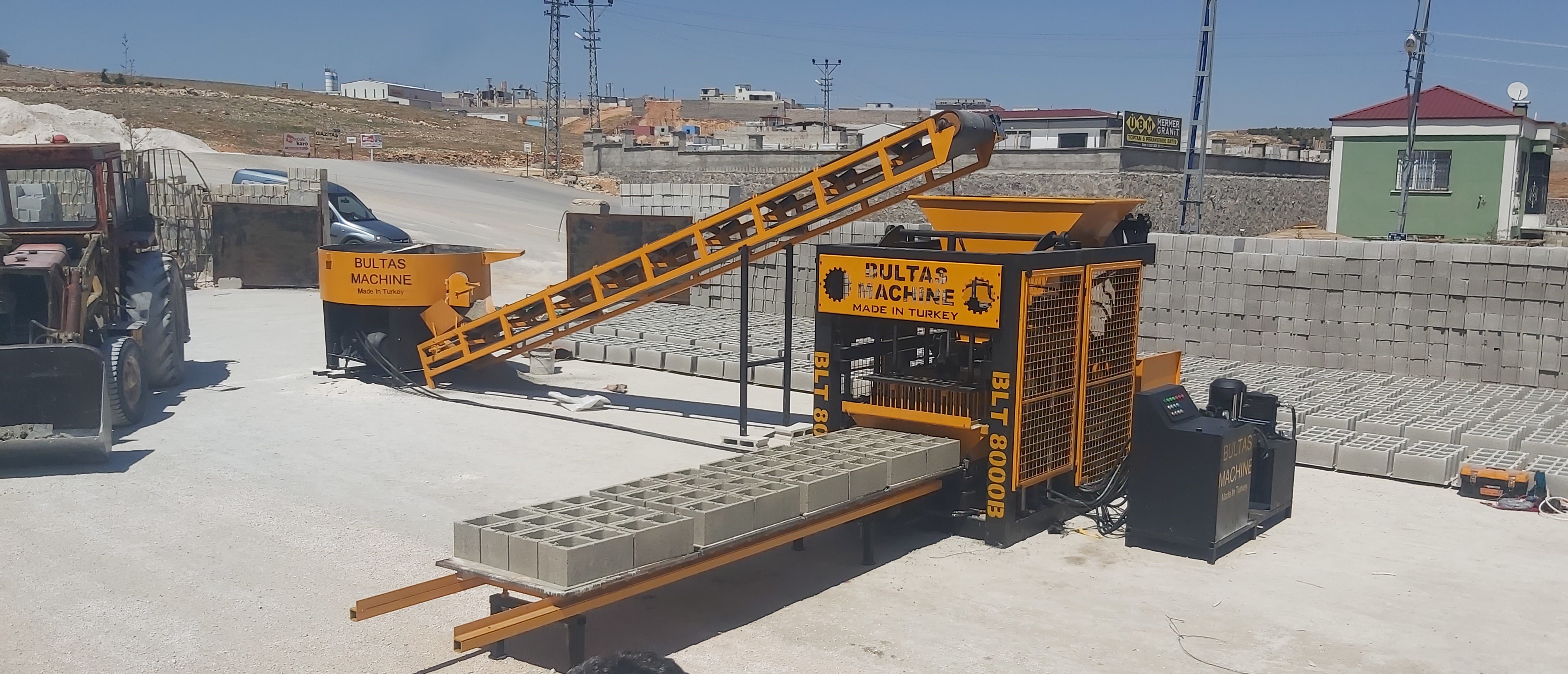 Semi automatic hydraulic concrete block and interlock pavers making ...